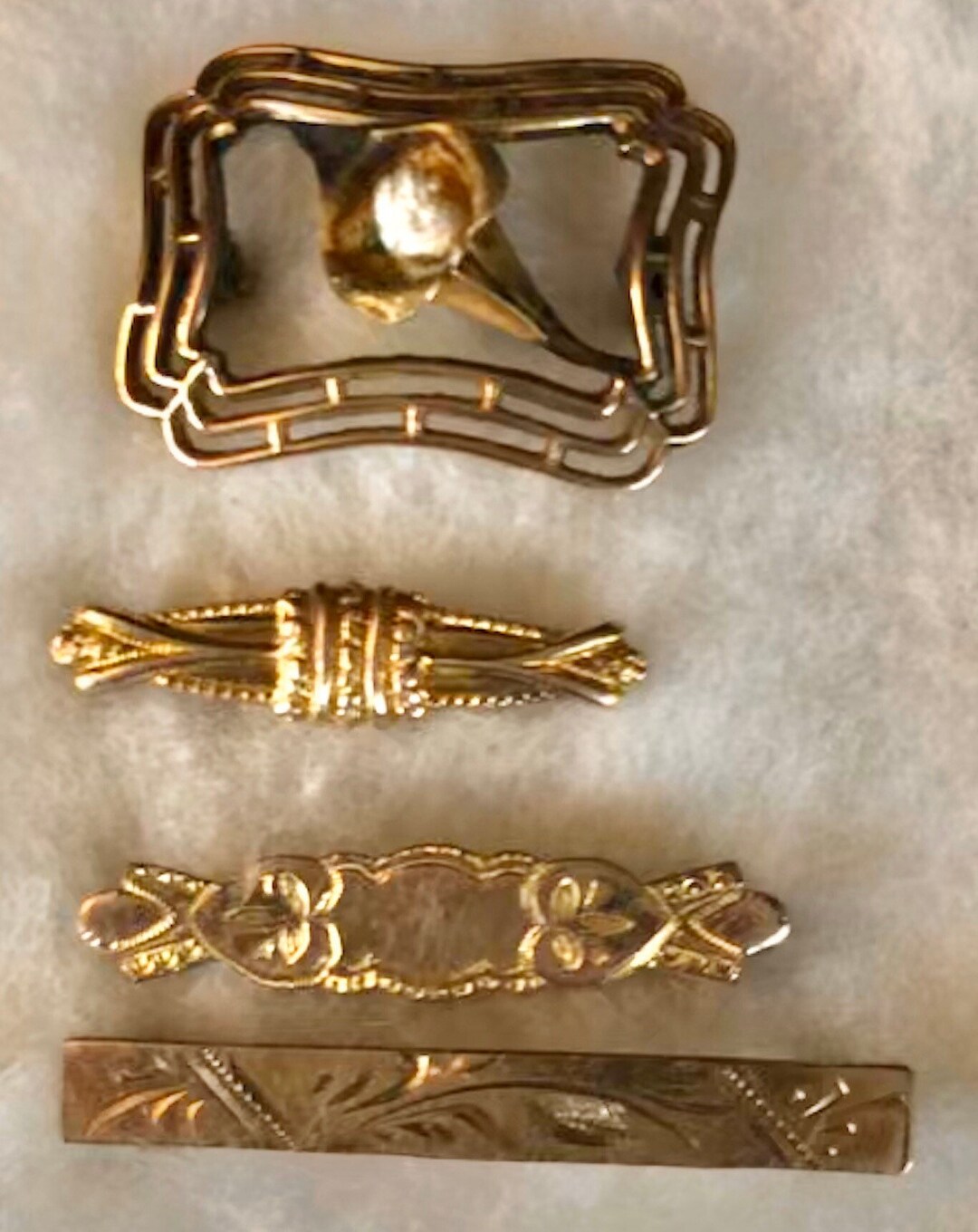 Antique Gold Lingerie Pins Vintage Baby Pin Collection Antique Art Deco ...