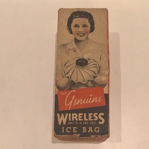 Antique WWII Era 1940s Genuine Wireless Ice Bag in Original Box ...