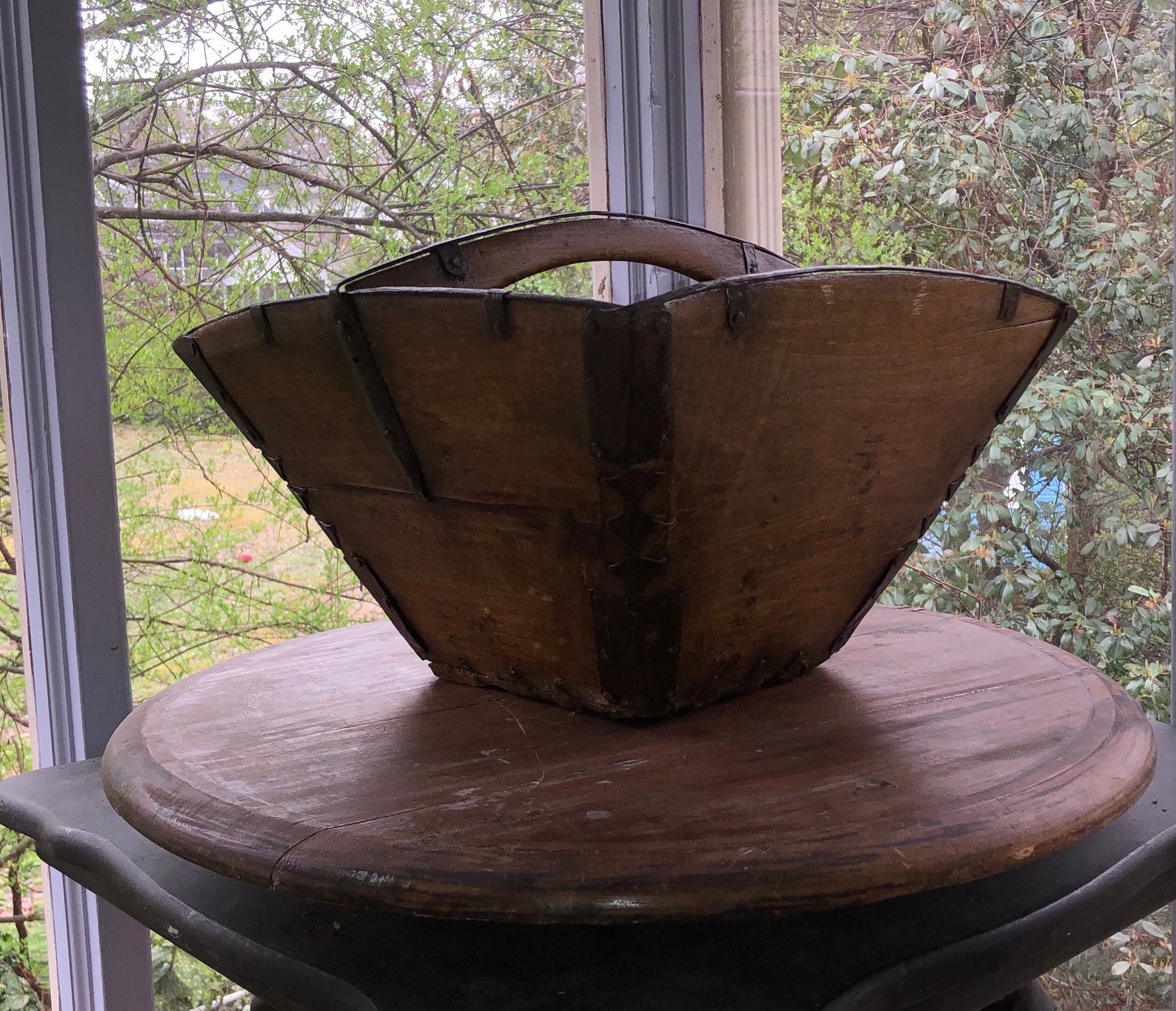 Antique Wooden Berry Bucket Rare Four Sided Berry Pail Antique Shabby ...