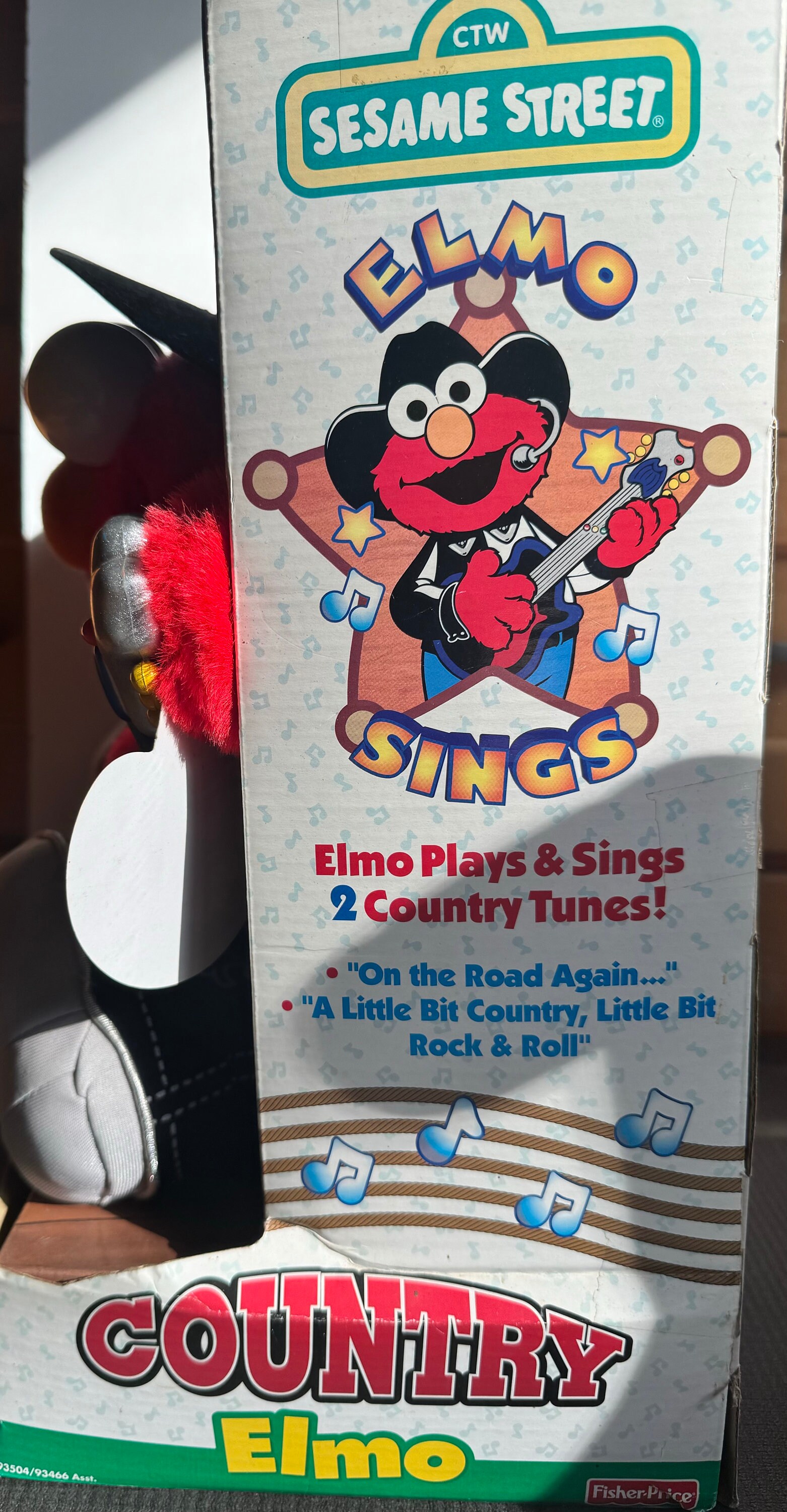 Vtg Fisher Price Country Elmo Sings Battery Operated CTW Sesame Street ...