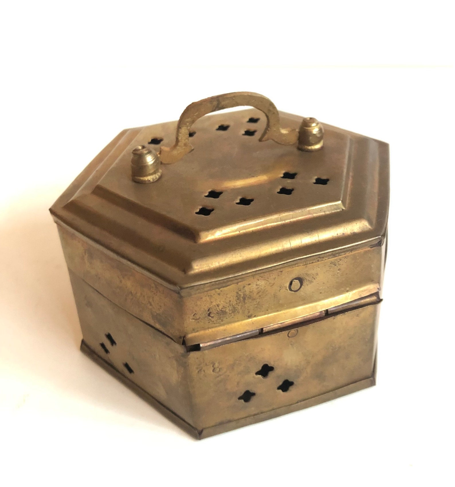 Vintage Brass Cricket Box Made in India Hinged Incense - Etsy