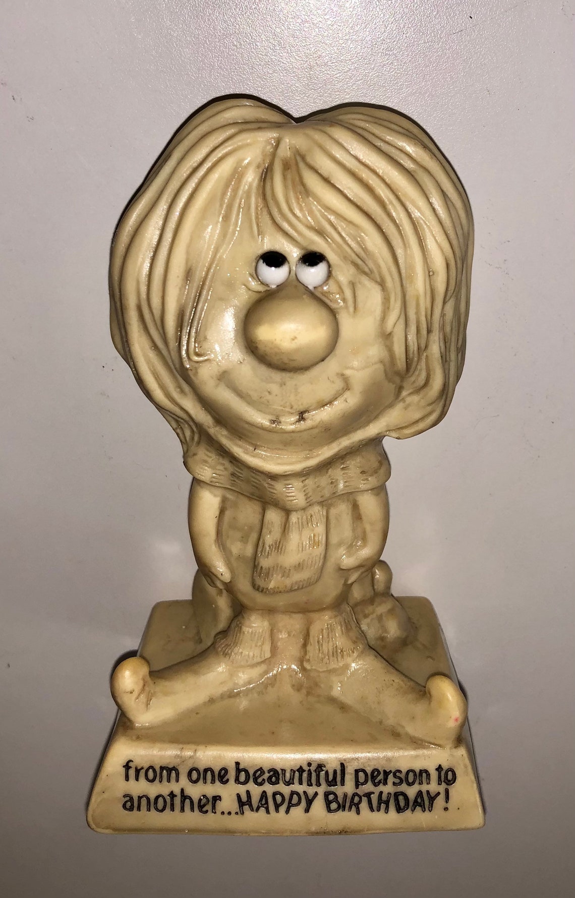 1970 Russ Berrie & Wallace Berrie Statue HAPPY BIRTHDAY! “from One ...