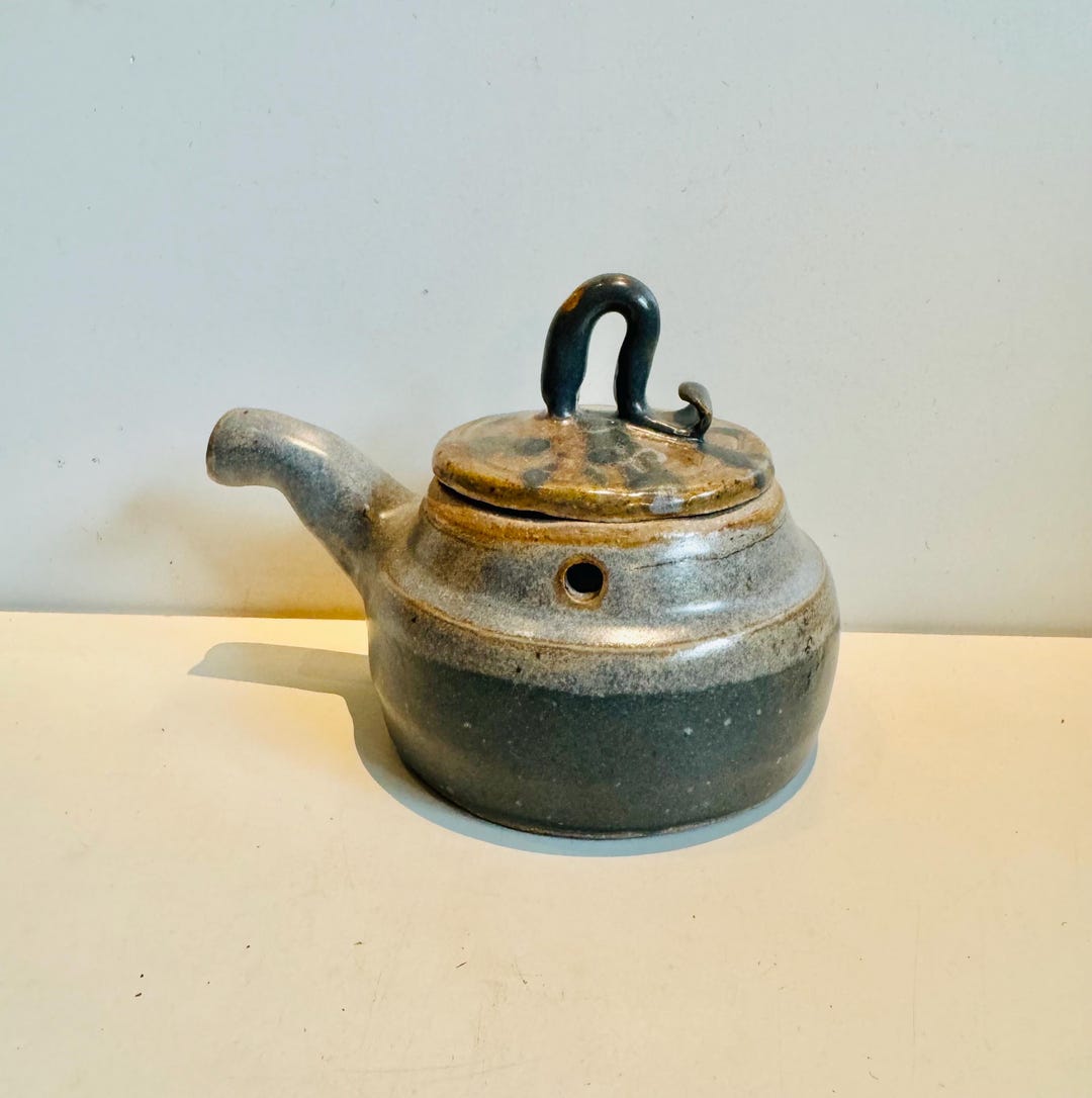 Fun Studio Pottery Lidded Teapot Pitcher Hand Built Modernist Style ...