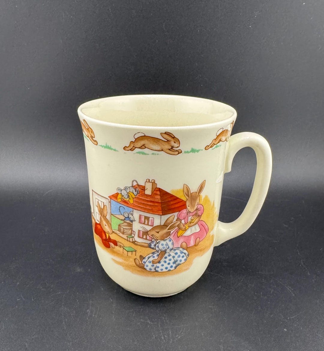 Royal Doulton Bunnykins Hug a Mug Teacup Bunnies & Mice Doll Dollhouse ...