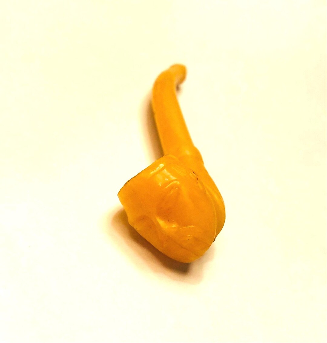 Vintage Miniature Toy Pipe Mask Face Bowl Yellow Orange Plastic - Etsy