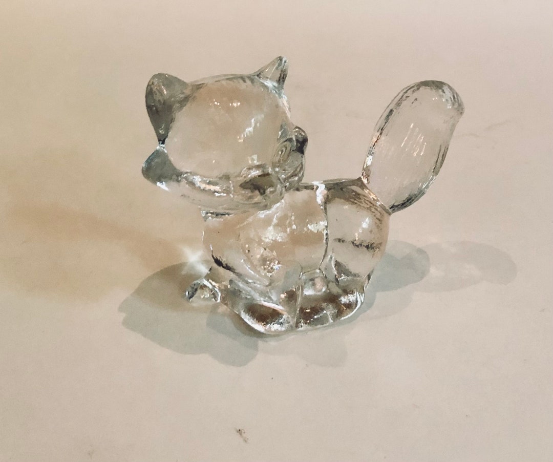1980 Vintage Goebel Glass Fox or Cat Paperweight Figurine as Is - Etsy
