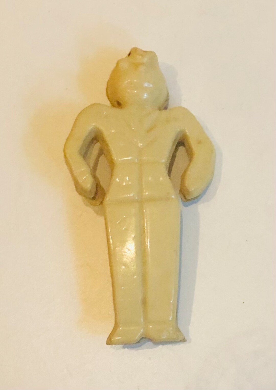 Antique WWII Sweetheart Pin Art Deco Celluloid Army Soldier Brooch ...