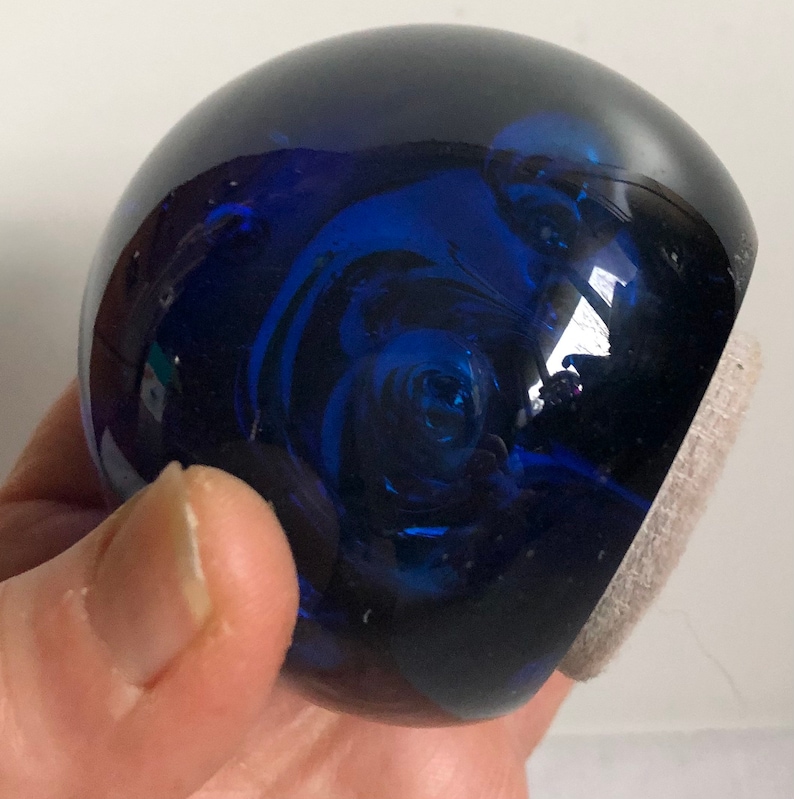 Vtg Rollin Karg Paperweight Hand Blown Glass Paperweight Controlled ...