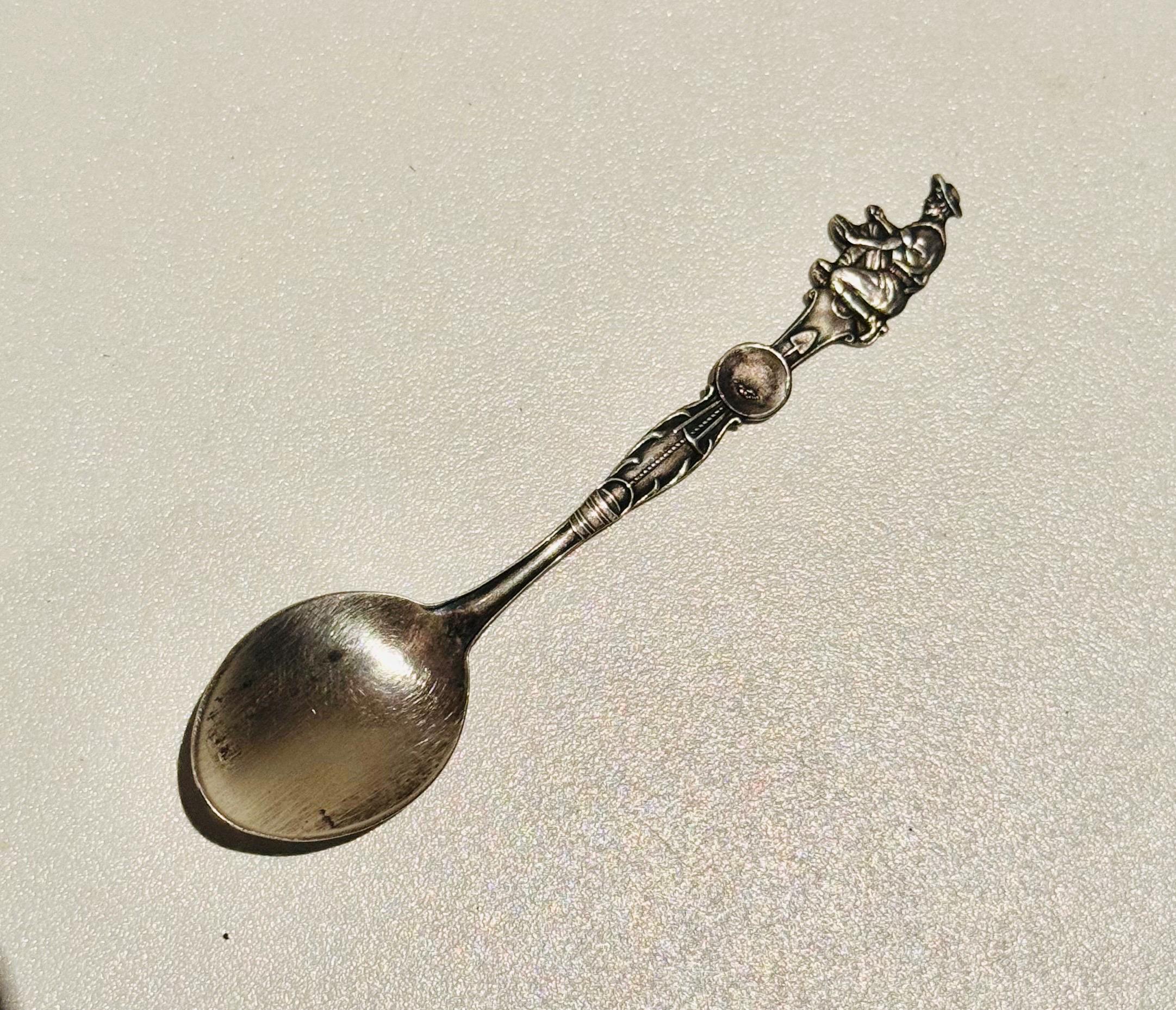 Miniature Vintage Sterling Silver Alaska Spoon Gold Miner Panning for ...