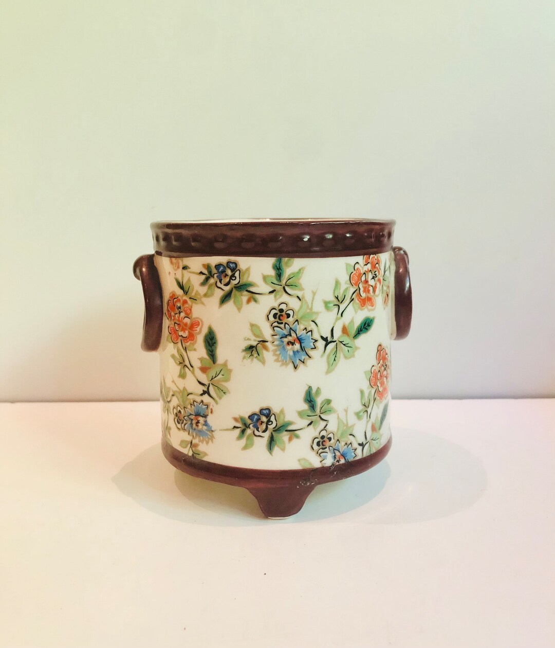 Small Vintage Footed Erphila Art Pottery Planter Vase Czecho Slovakia ...