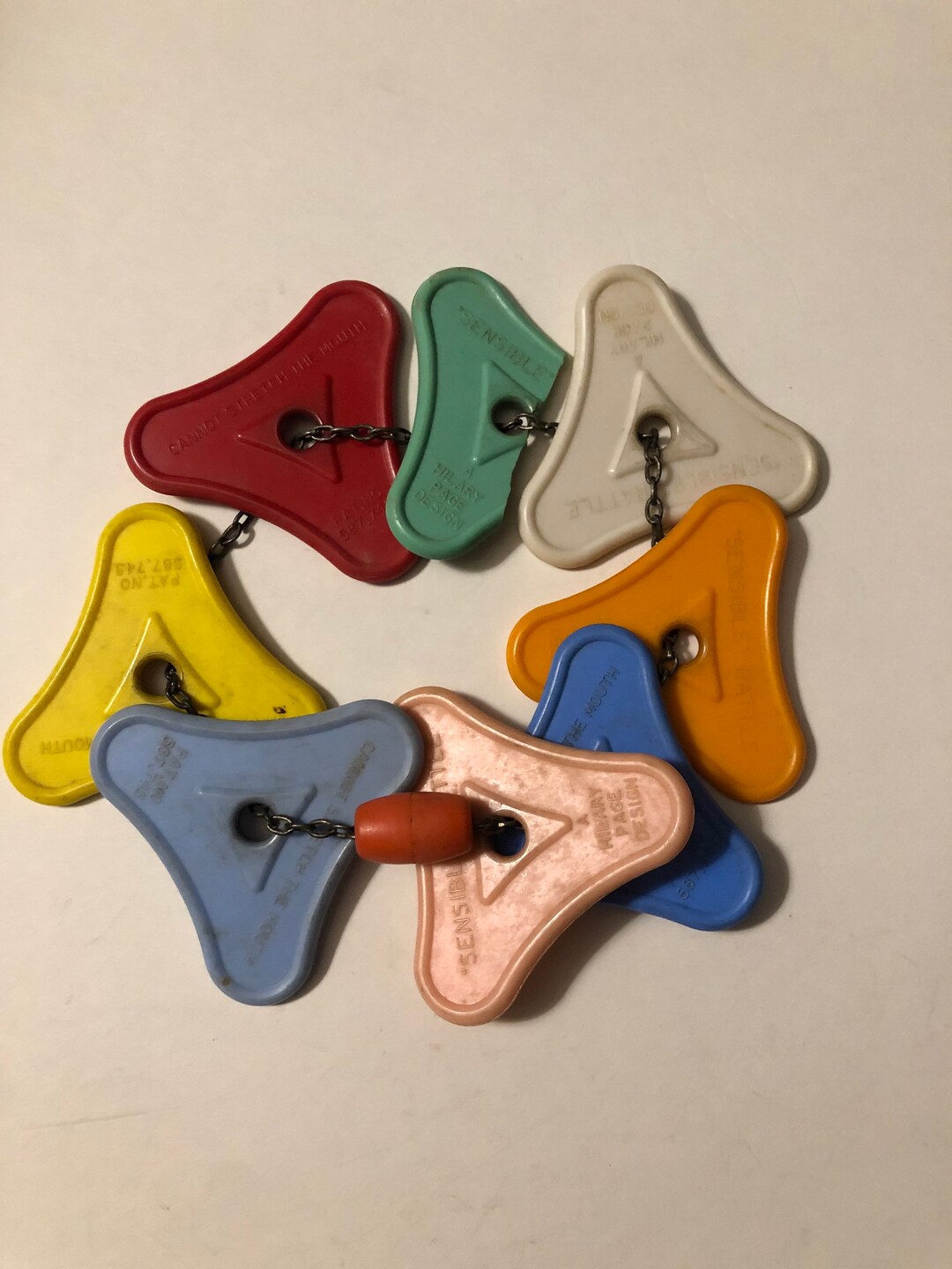 1960s Vintage Baby Rattle “sensibl Rattle” Hilary Page Design Plastic ...