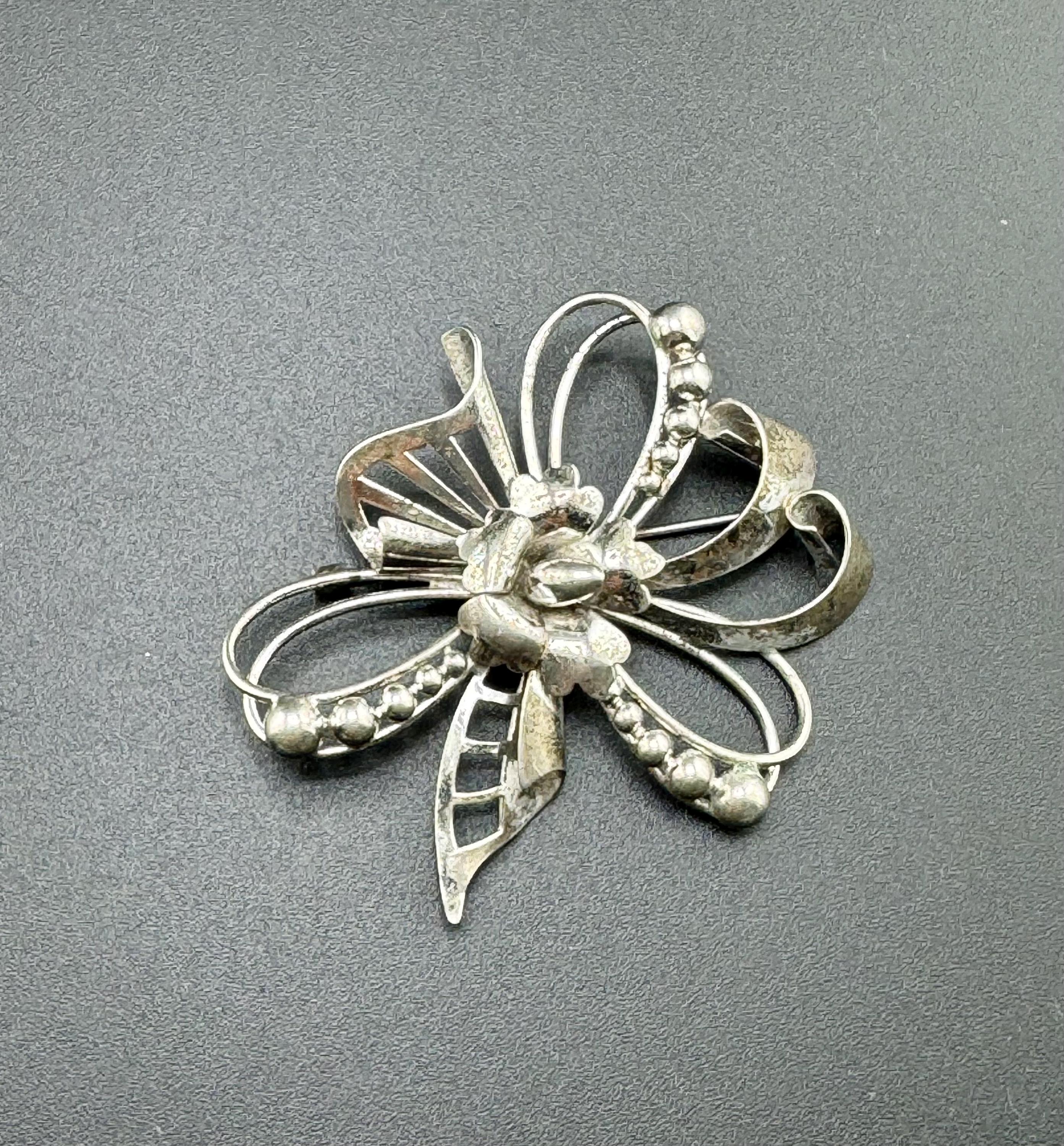 Vintage Mid Century Sterling Silver Carl Art Modernist Brooch Retro ...