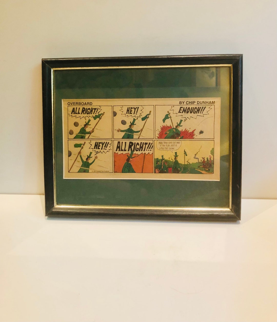 Vintage Framed Overboard Comics by Chip Dunham Pirate Golfers 1993 ...