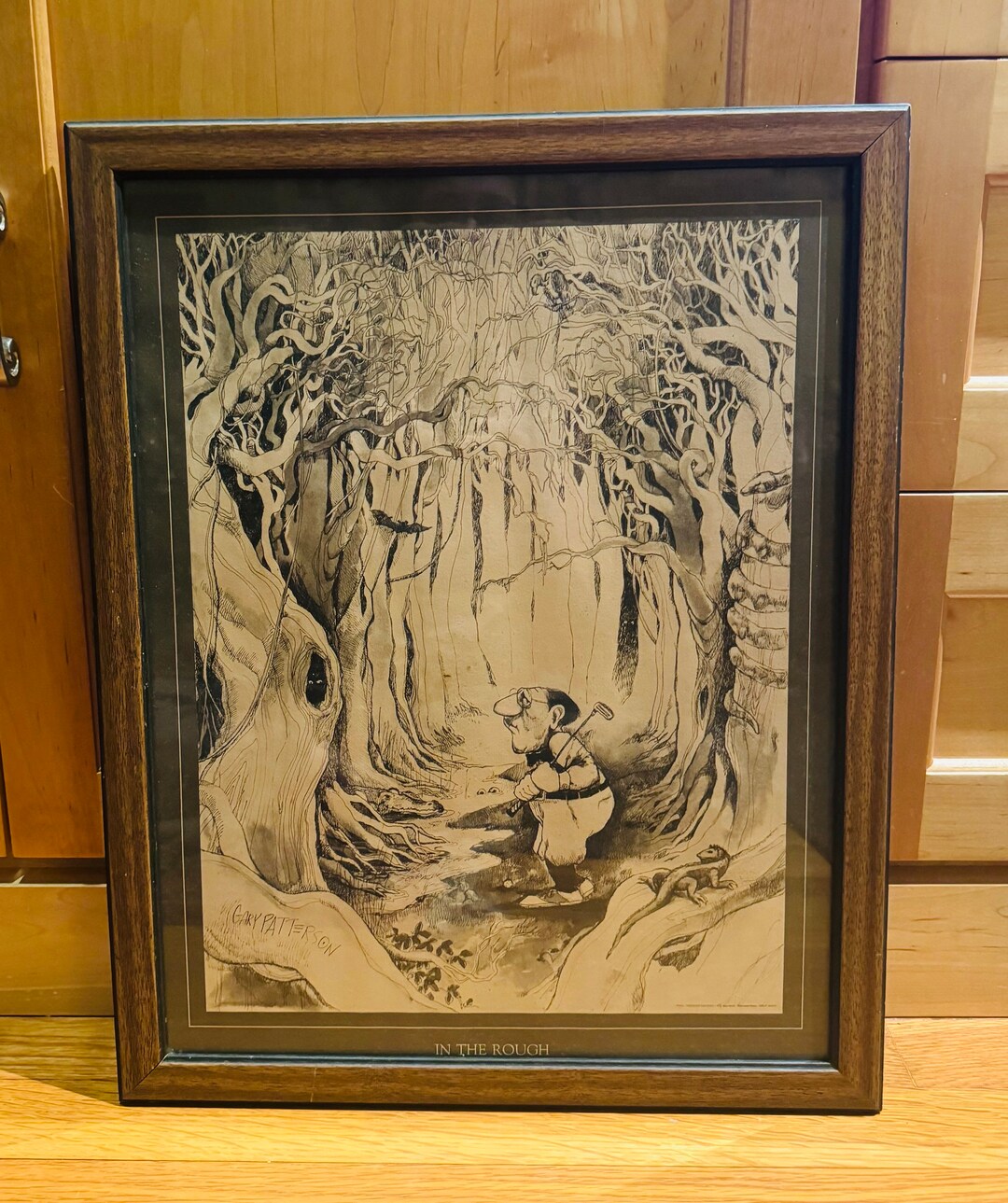 Whimsical Vintage 1975 Gary Patterson in the Rough Golf Print Humorous ...