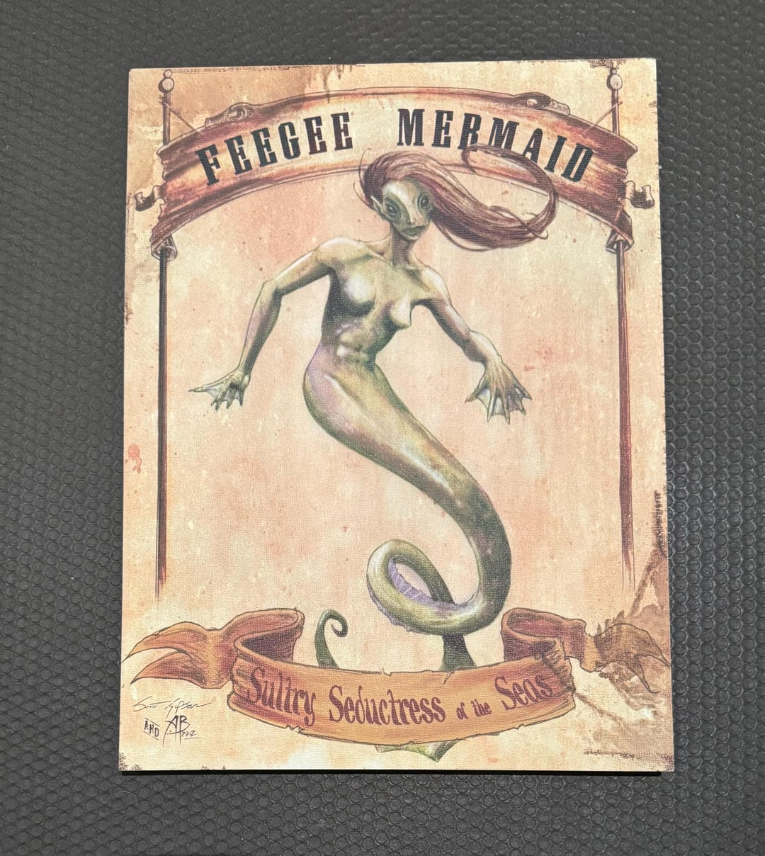 Fabulous Feegee Mermaid Painting Sultry Seductress of the Sea Circus ...
