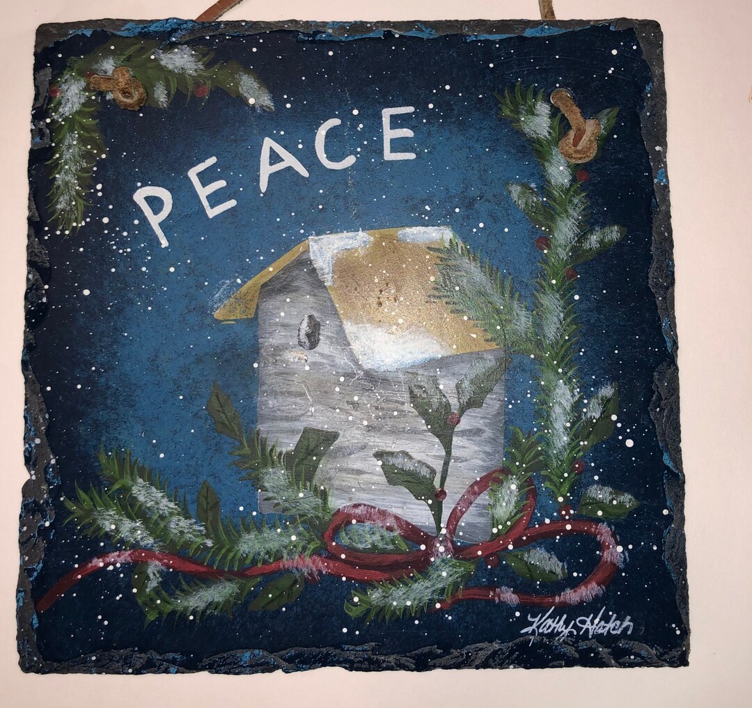 Original Pennsylvania Artist Kathy Hatch Birdhouse Painting Peace for ...