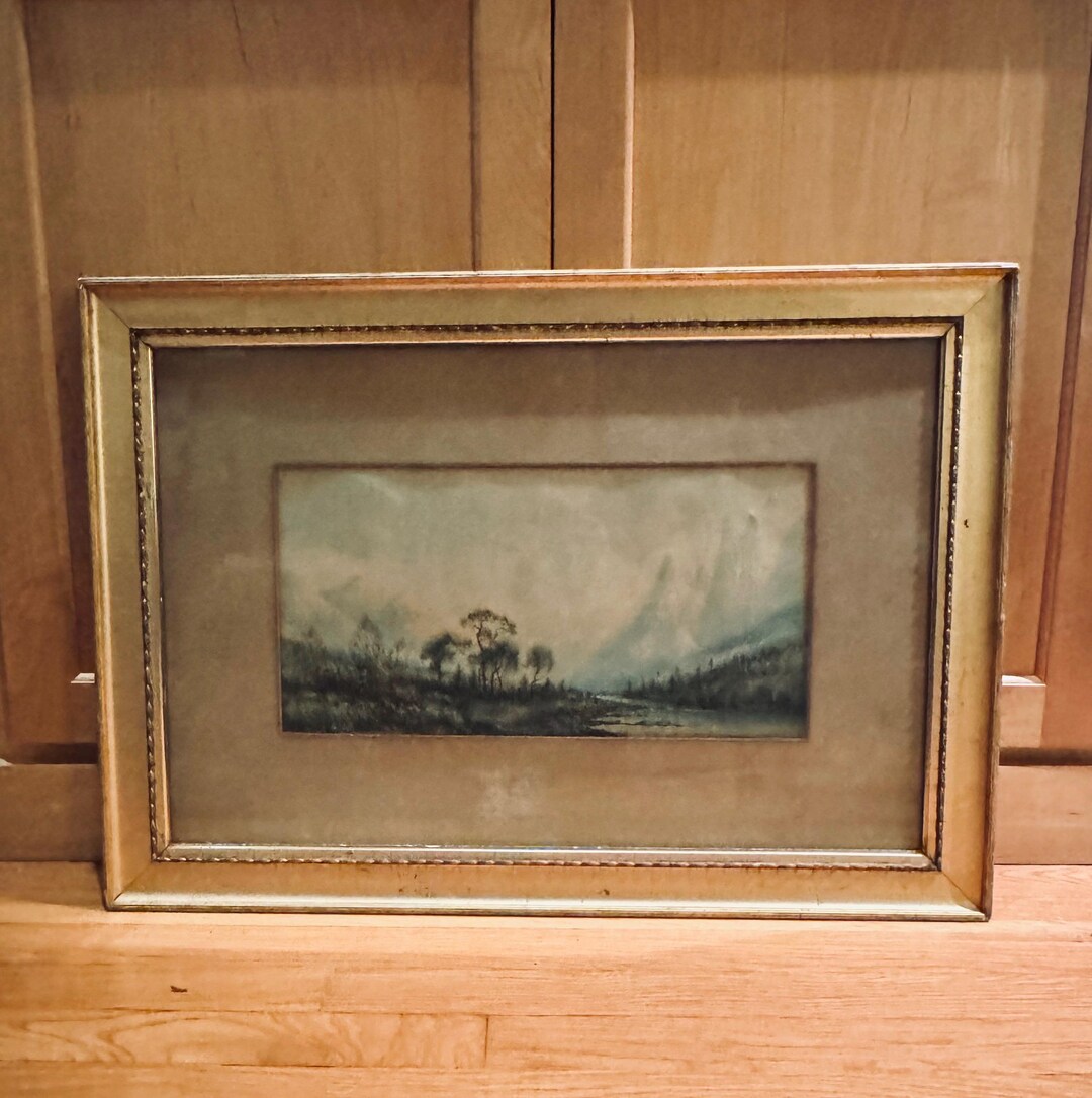 Original George Ernest Colby Watercolor River Scene Landscape Artist ...