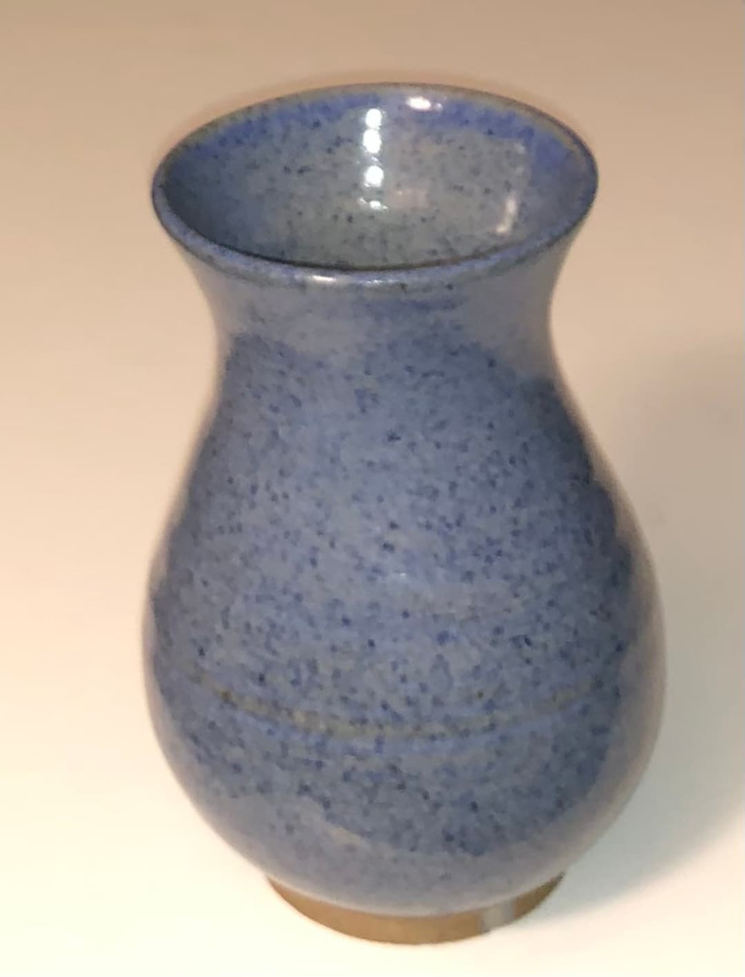 Signed Lee Carver Vase Small Blue Flower Vase Ceramic American Art ...