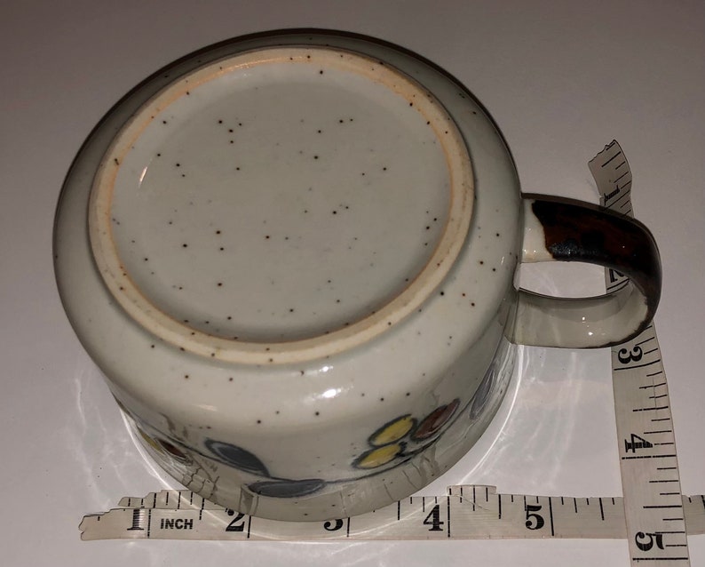 Vintage Stoneware Ceramic Soup Chowder Mug Hand Painted - Etsy