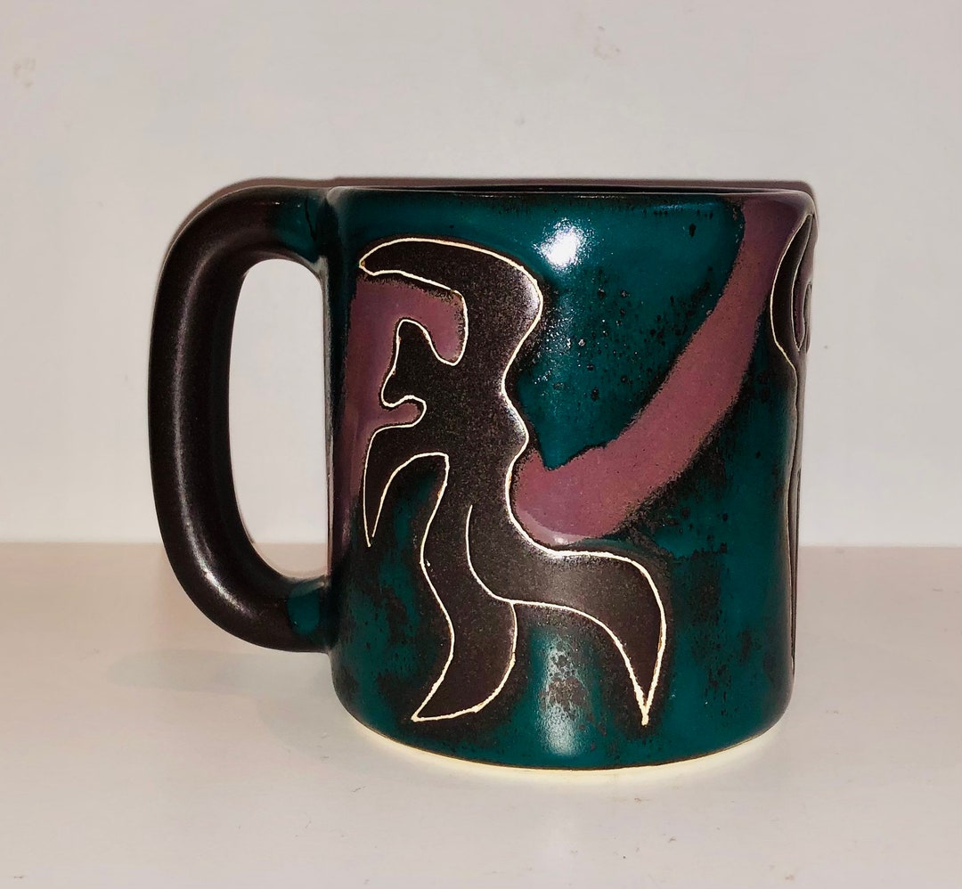Modernist Mara Mexico Incised Ceramic Mug Abstract Female Nudes Women ...