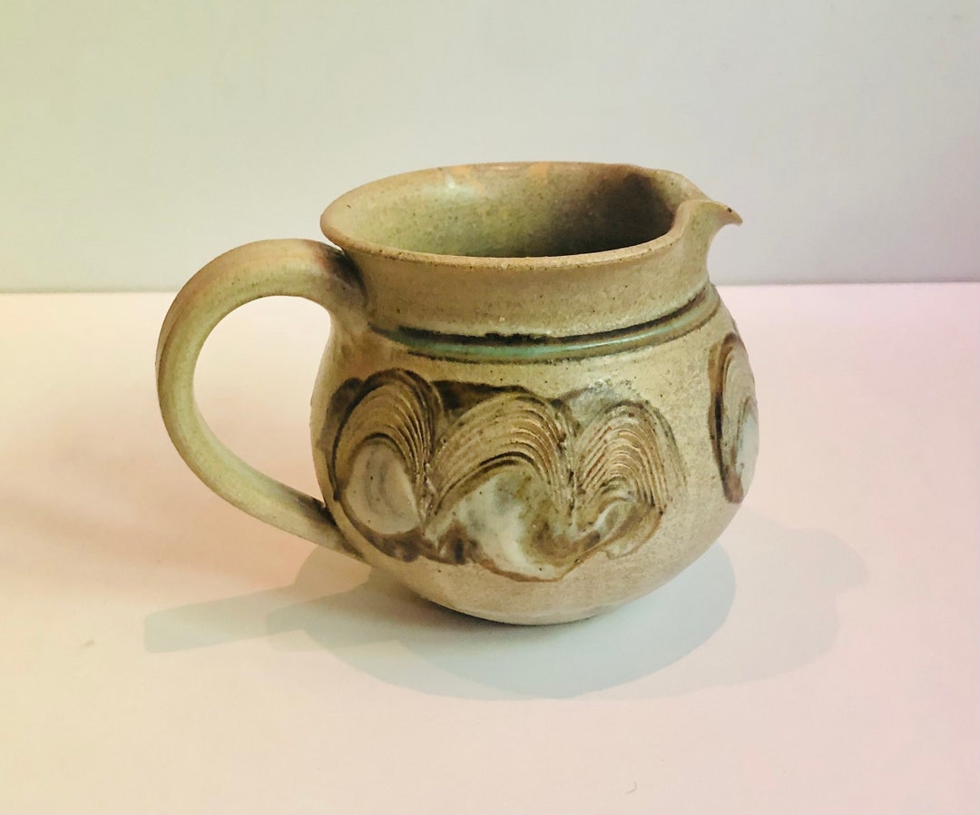 Vintage Ceramic Studio Pottery Cream Pitcher Hand Thrown Sculpted ...
