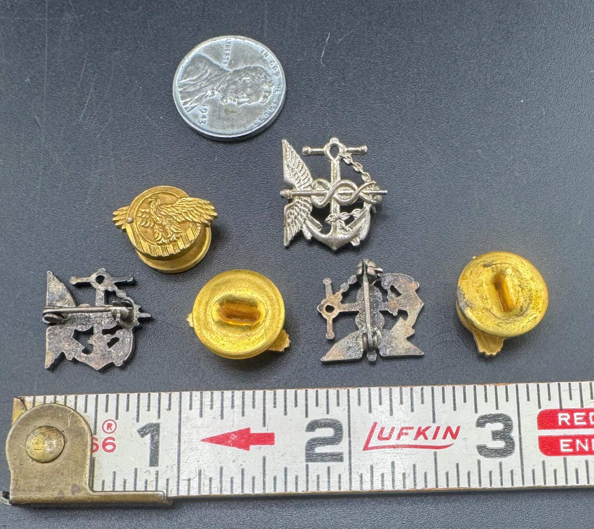 WWII US Military Pins 3 Navy Medical Corps Doctor Nurse Pin Health ...