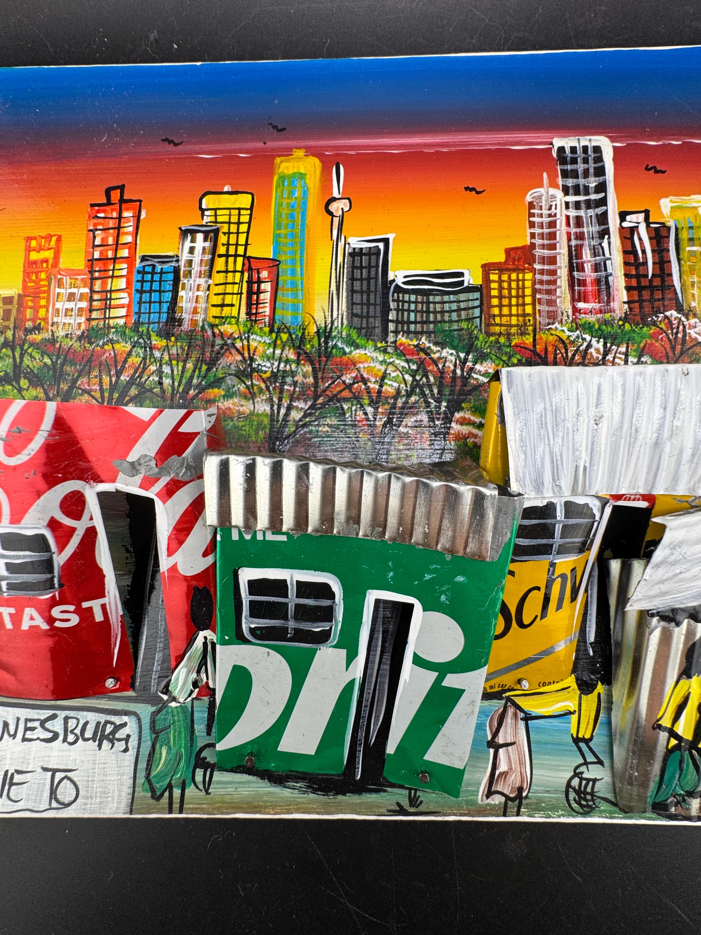 Vintage 3D South African Johannesburg Soweto Wall Decor Cityscape ...