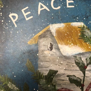Original Pennsylvania Artist Kathy Hatch Birdhouse Painting Peace for ...