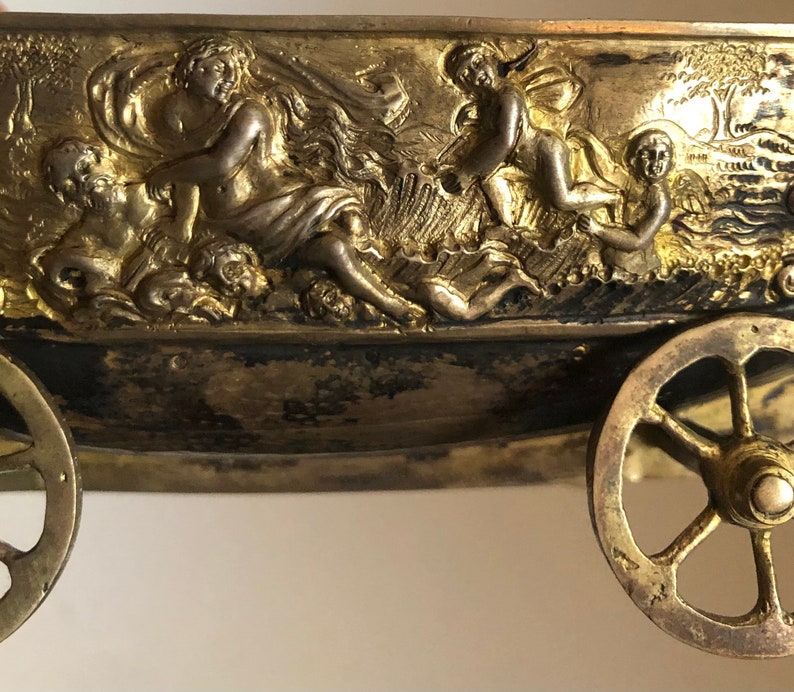 RARE Antique Dutch Silver Nef Ornate Silver Ship Sculpture Galleon ...
