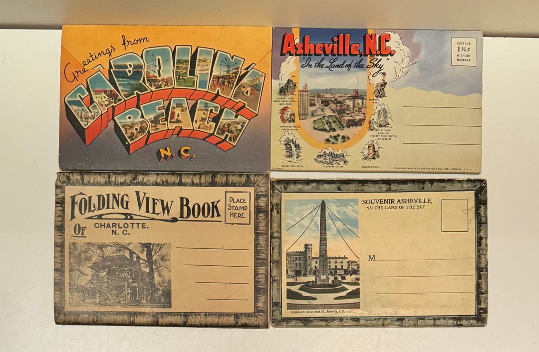 Vintage Antique North Carolina Postcards & Folding View Books Asheville ...