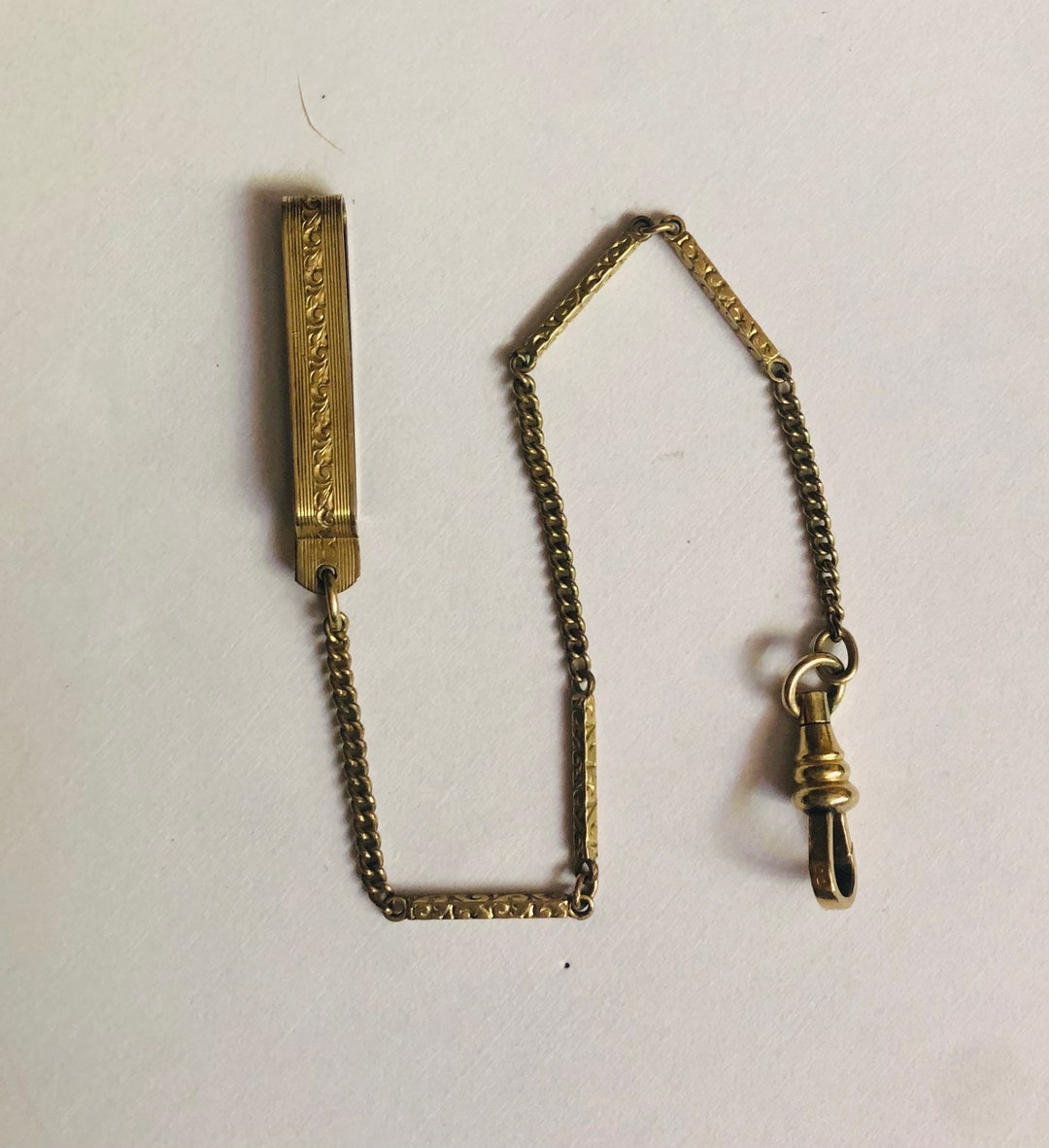 Antique Gold Filled Edwardian Art Deco Watch Fob Watch Chain W Belt ...