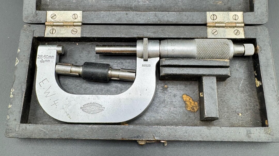 Antique Spindelgewinde Gemartet Geschliffen German Outside Micrometer ...