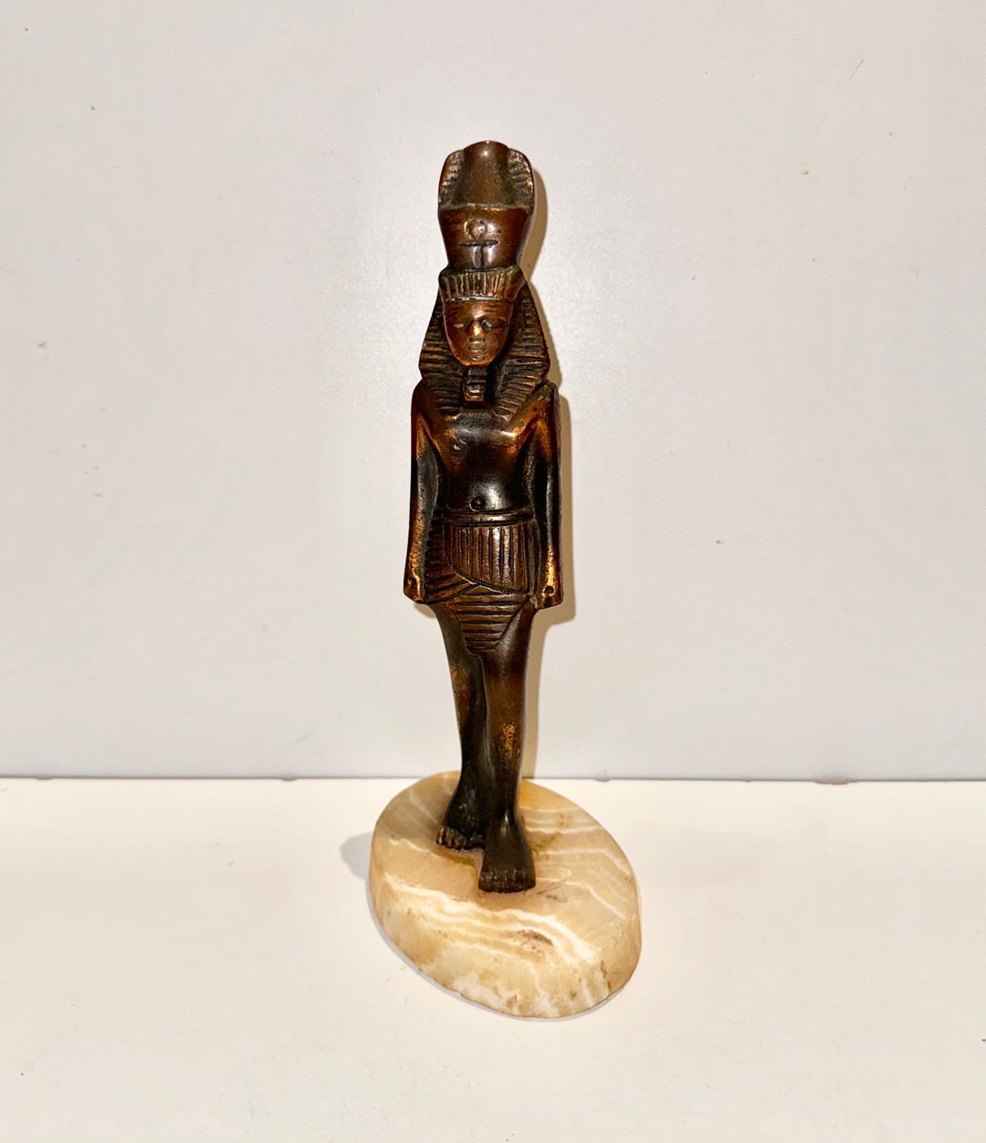 Vintage King Ramses Statue Copper Egyptian Pharoah Figure Pharaonic ...