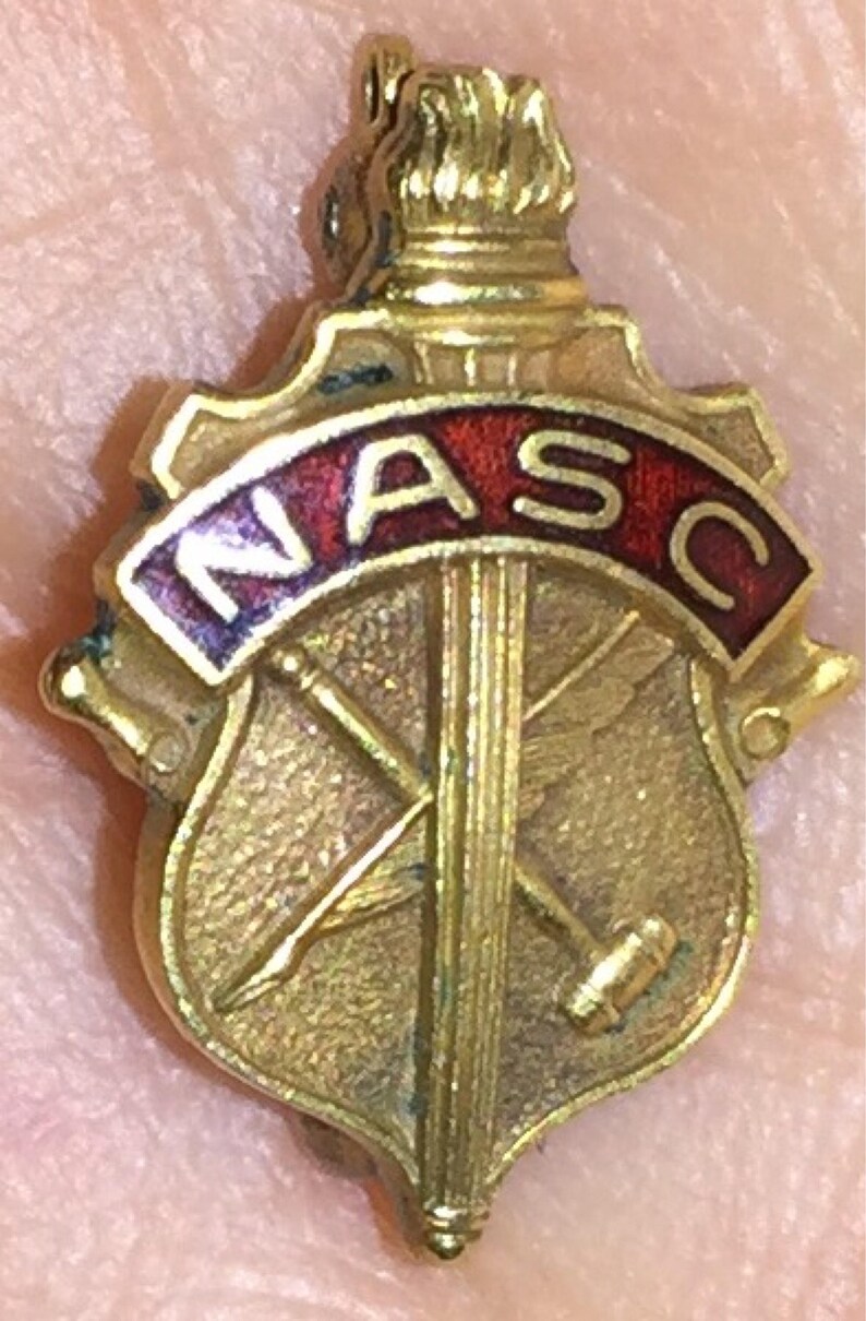 NASC Student Council Lapel Pin Vintage 1950s School Badge Gold | Etsy