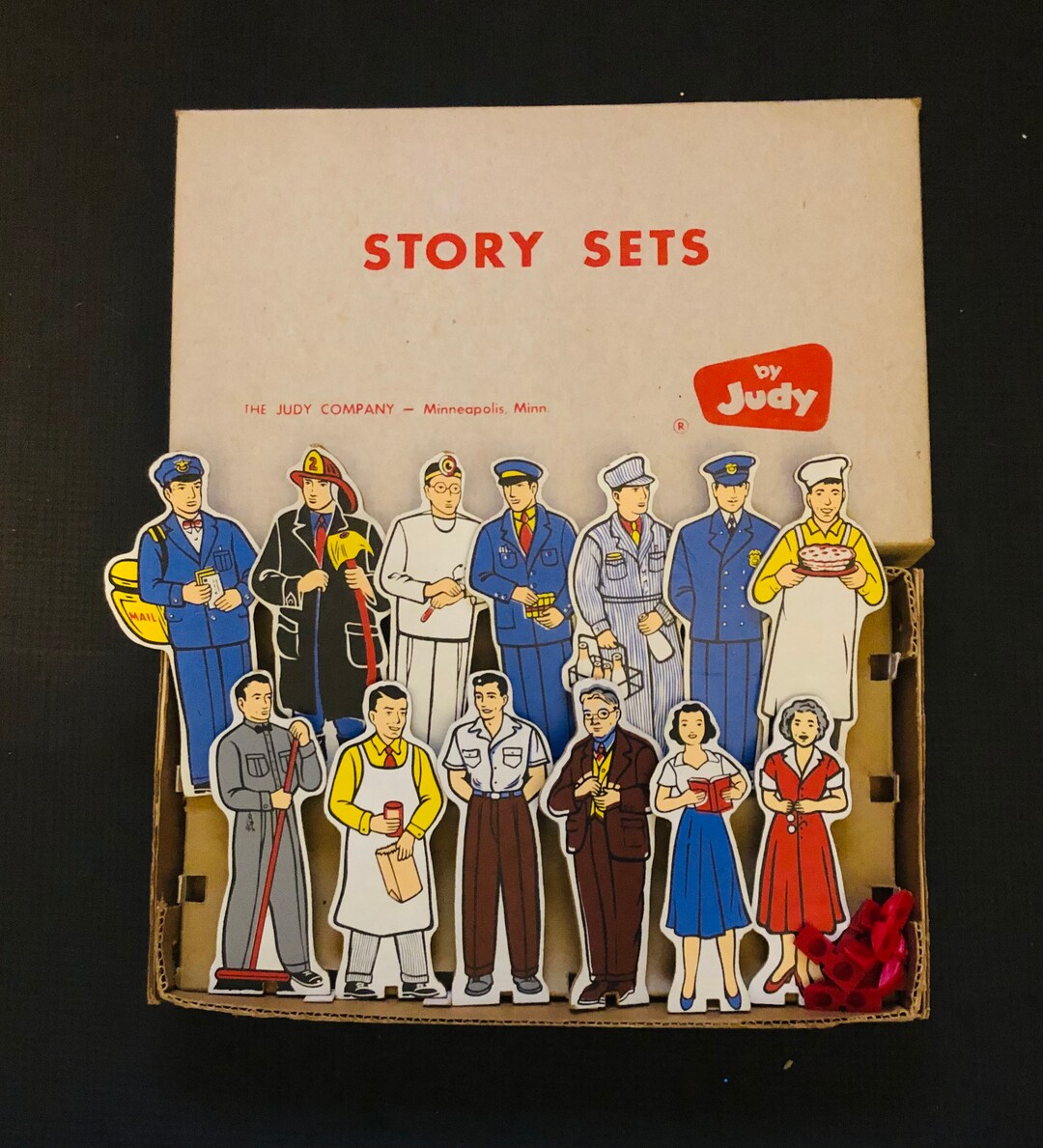 Vintage Story Set by Judy Company Neighbors Community Helpers 13 ...
