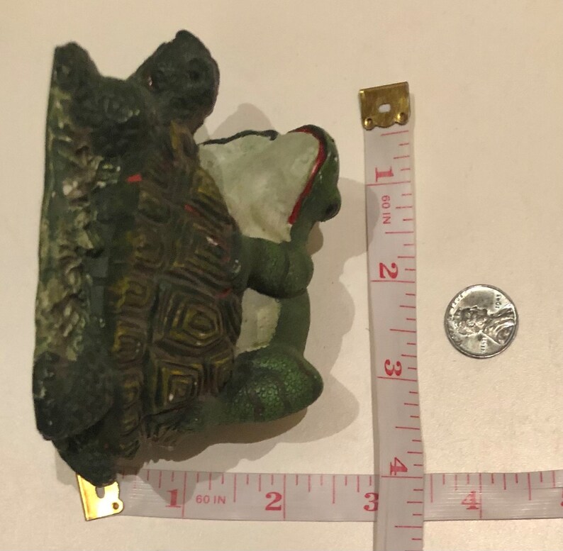 Vintage Weathered Garden Frog Box Turtle Statue Resin Garden - Etsy