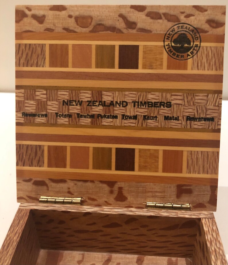 Vintage Sovereign Woodware Marquetry Trinket Box New Zealand - Etsy