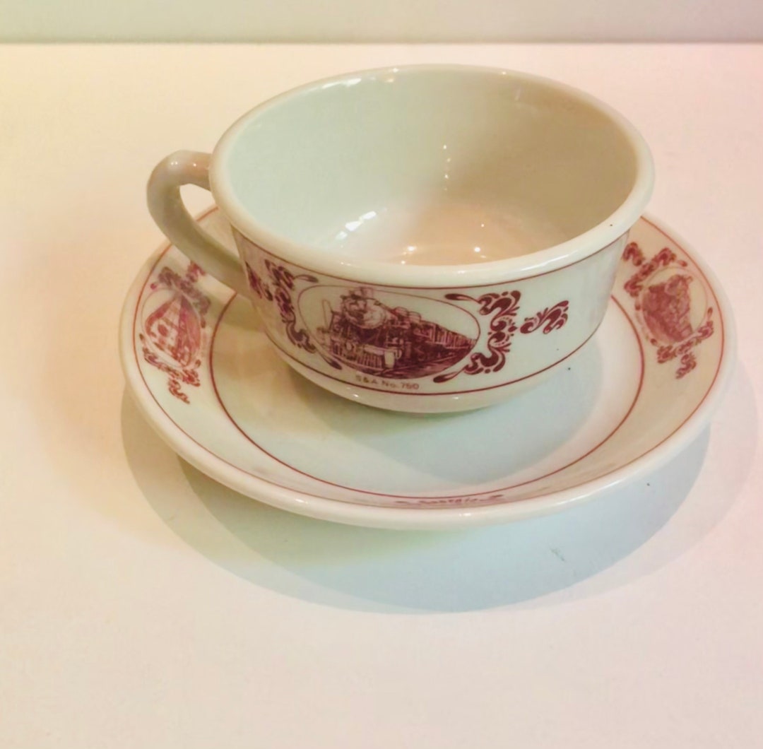 Vintage New Georgia Railroad Dinner Plate Cup & Saucer Set Transferware ...