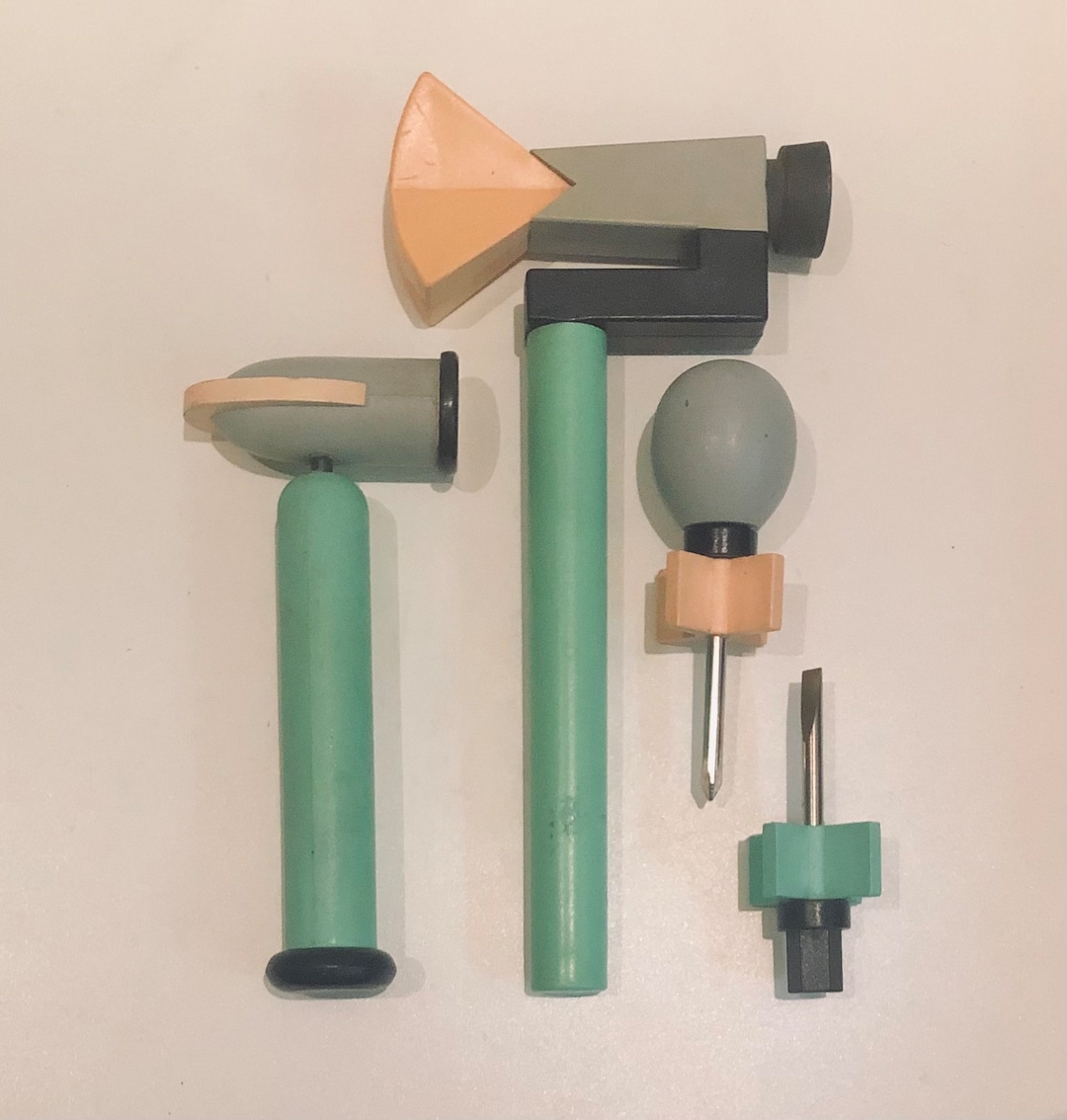 Rare Vintage Memphis Style Tool Kit by Koyo Sangyo Japan Hammer Set ...