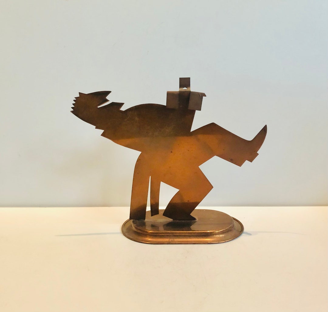 Screaming Art Deco Chase Pretzel Man Copper MCM Chase Barware Bagel ...