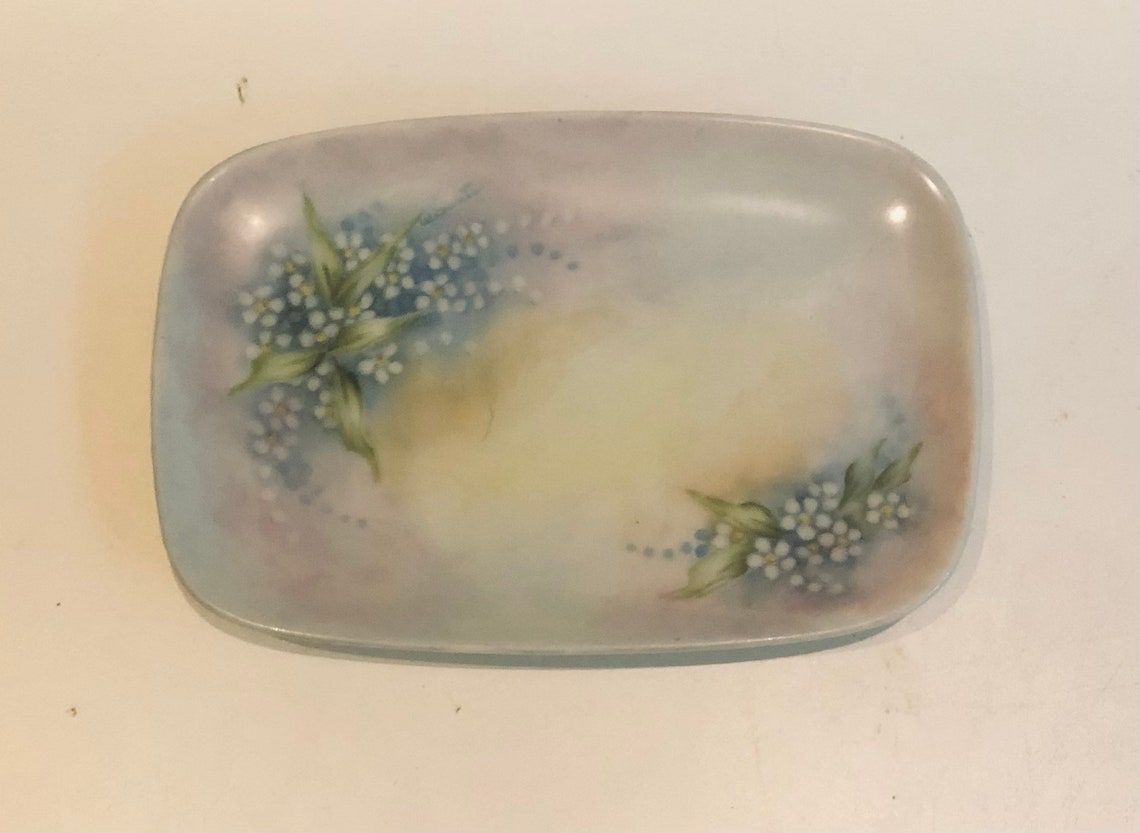 Antique Art Nouveau French Limoges GOA France Trinket Dish Hand Painted ...