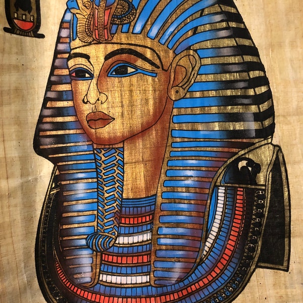 Egyptian Papyrus Art King Tut - Etsy