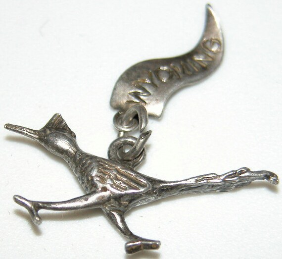 Roadrunner Charm Figural Bird Wyoming Souvenir Sterling Silver | Etsy