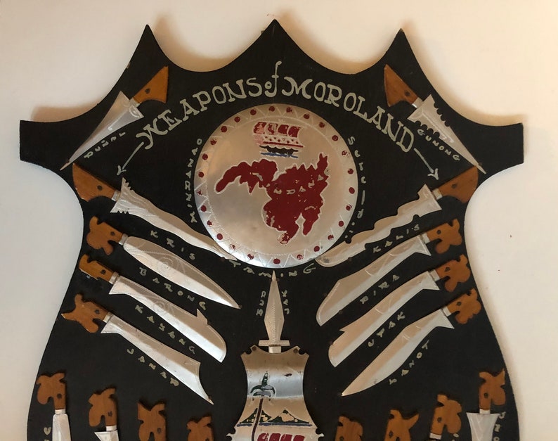 Vintage Weapons of Moroland Philippines Shield Wall Plaque - Etsy