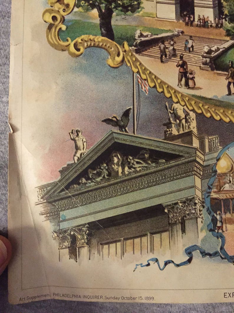 1899 Worlds Fair Exposition Souvenir World Fair Print Art | Etsy