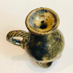 Adorable Vintage Ceramic Oil Lamp Studio Pottery Oil Lamp Bud Vase ...