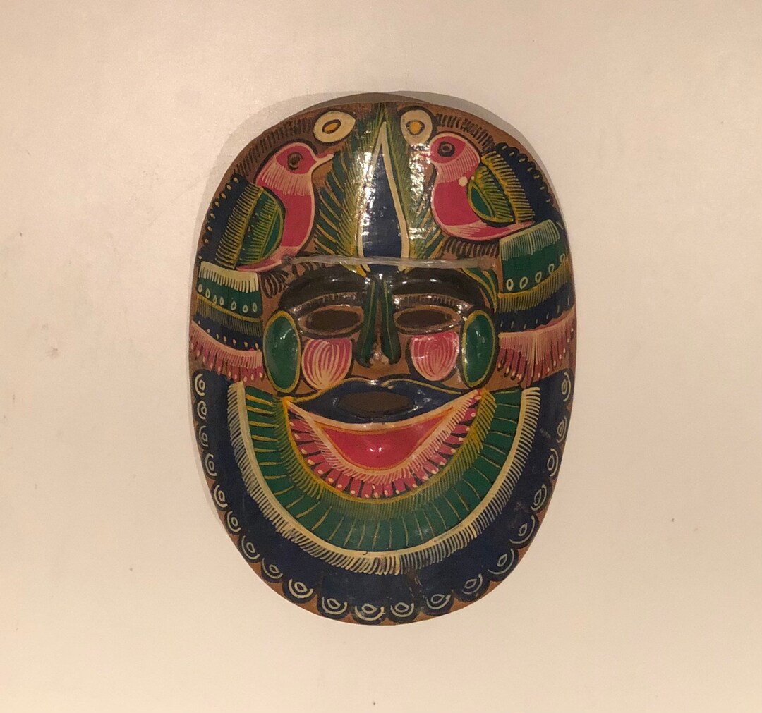 Vtg Mexican Talavera Mask Wall Plaque Mexican Folk Art Wall Hanging ...