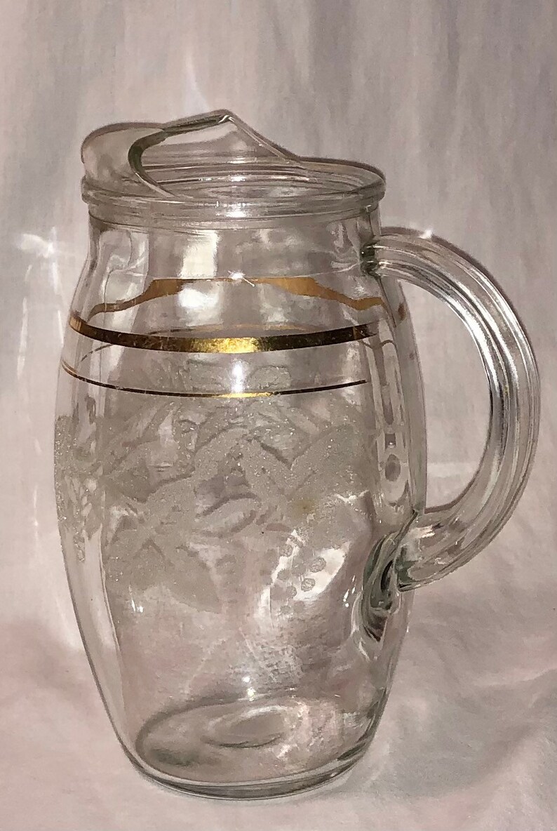 Vintage Bartlett Collins Etched Grapes and Vine Design Juice - Etsy