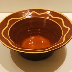 Vintage 1980s Pennsylvania Redware Slipware Bowl Early American Museum ...