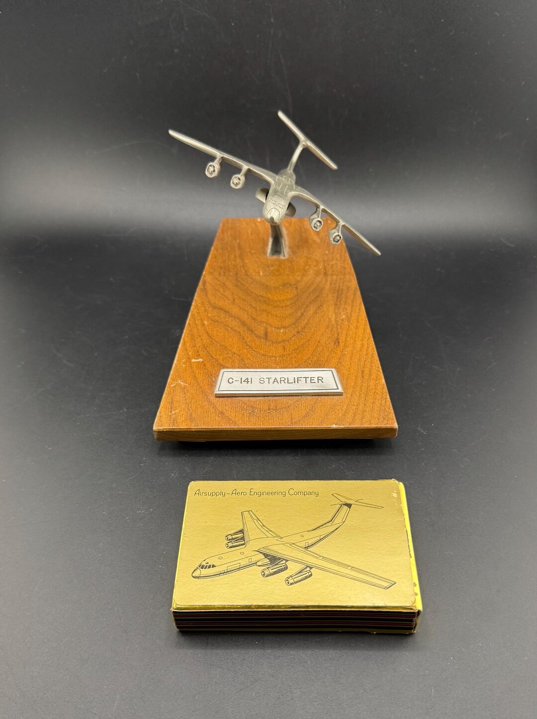 Vtg Mid Century Model Lockheed C-141 Starlifter Airplane Statue ...